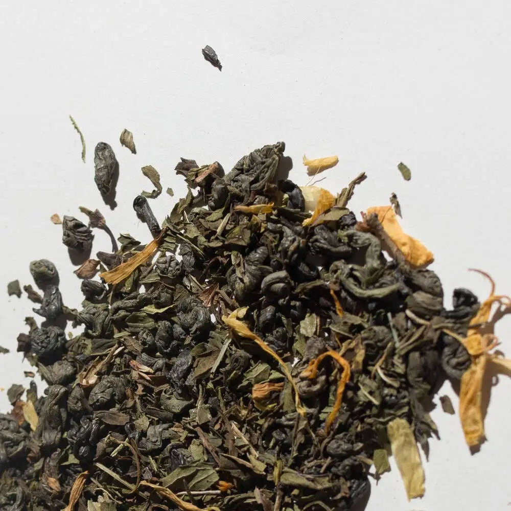 Loose Leaf Tea - Fresh Air - Gunpowder Mint Green Tea – Honeybee Vintage