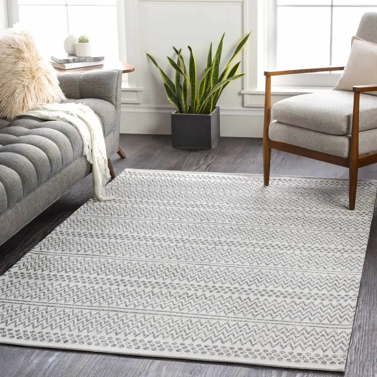 Gray Global Cotton Rug Bohemian Style – Honeybee Vintage